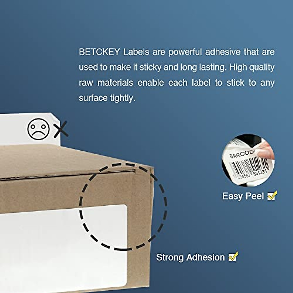 BETCKEY - Compatible Continuous Labels Replacement for Brother DK-2223 (1.9 in x 100 ft), Use with Brother QL Label Printers [10 Rolls + 2 Reusable Cartridges]