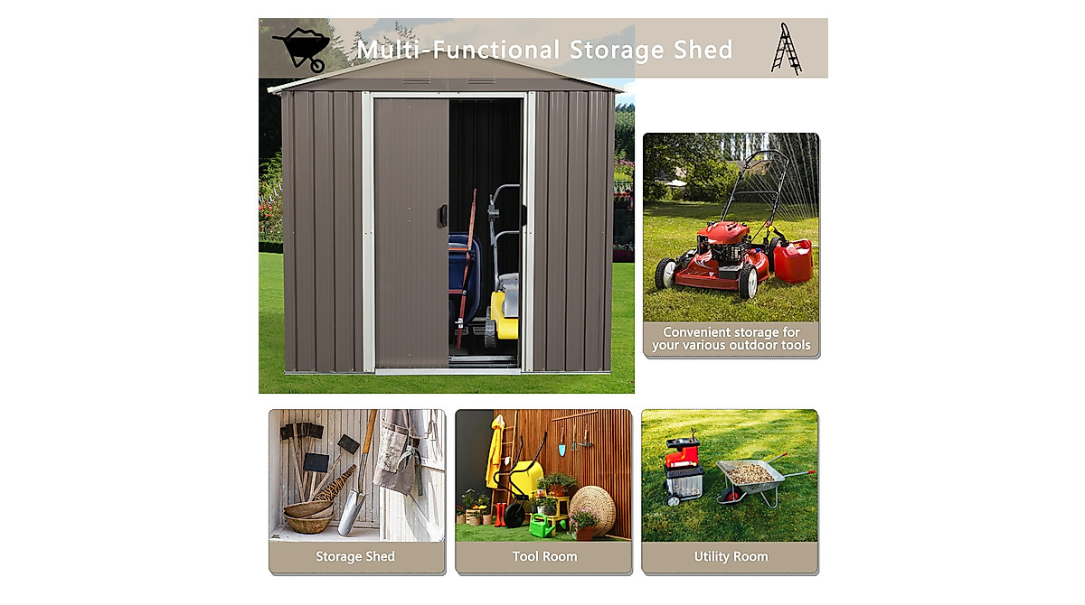 Metal Garden Shed - 6x5 FT Outdoor Storage Solutions