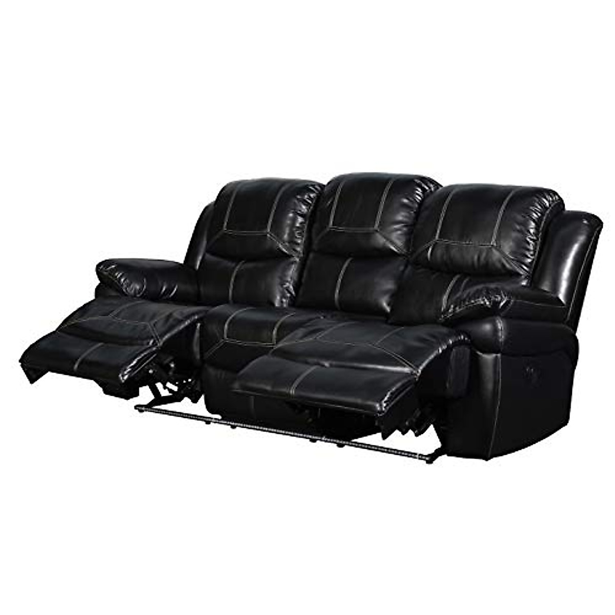New Classic Furniture Flynn Sofa with Lighted Base, Black