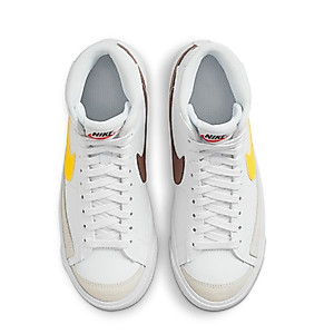 Nike Boy's Blazer Mid '77 (Big Kid) White/Vivid Sulfur/Pecan 5 Big Kid M