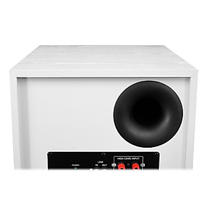 Rockville Rock Shaker 10" Inch White 400w Powered Home Theater Subwoofer Sub