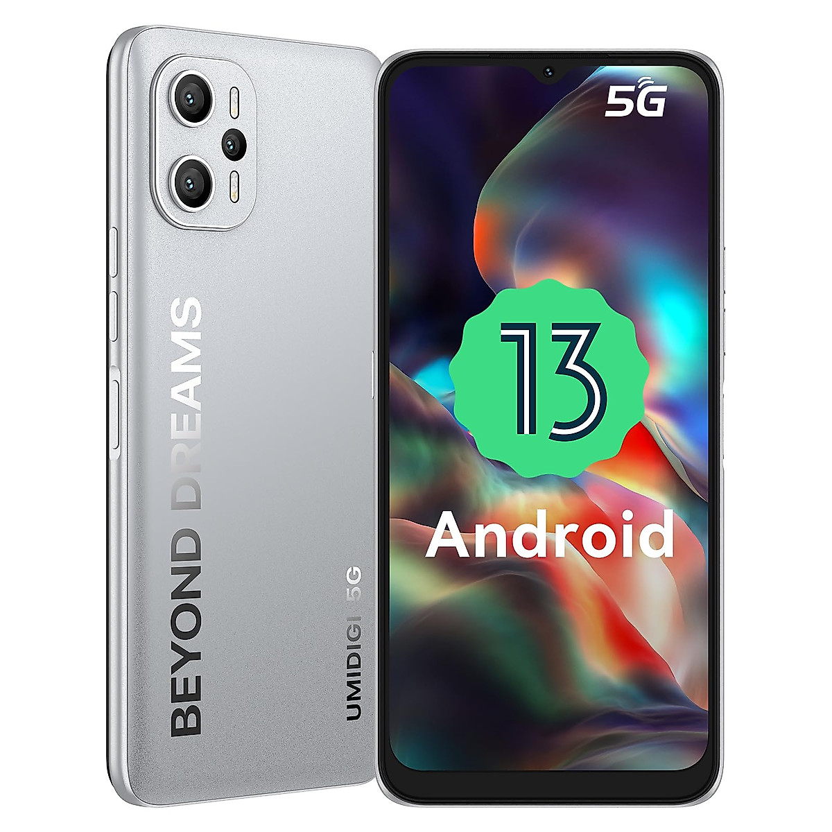 UMIDIGI F3 Pro 5G Unlocked Cell Phone, Android 13, 12(6+6)GB+128GB, 48MP Main Camera, 6.6" FHD+ Display, Octa-Core Processor, 6000mAh Battery, Dual 5G, NFC