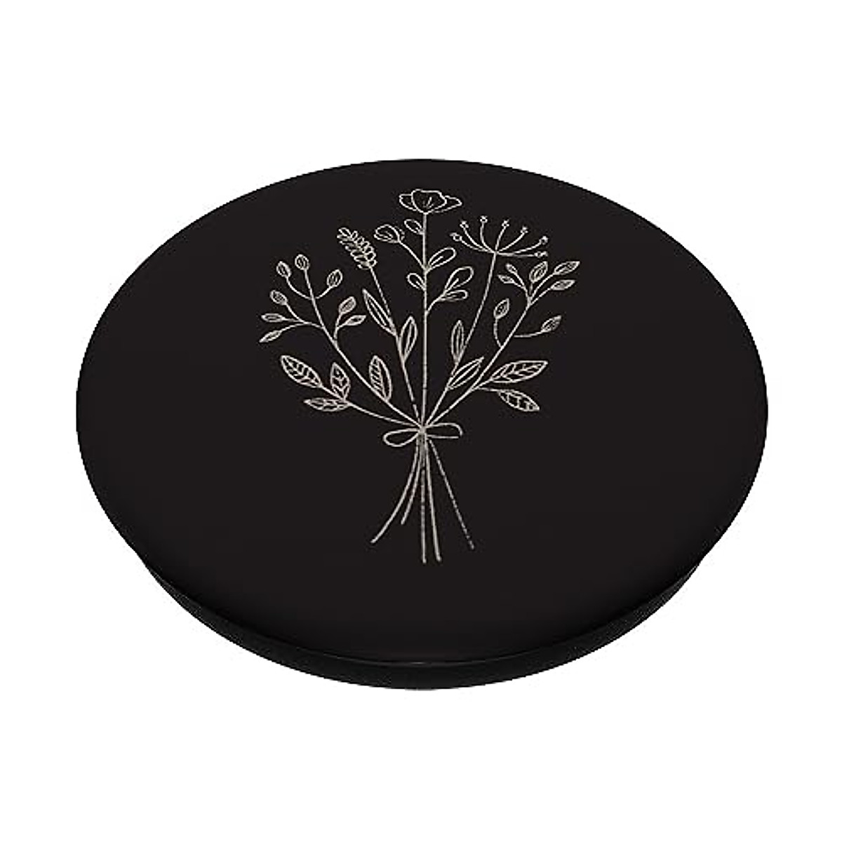 Taupe - Wildflower Floral Flower Design PopSockets Swappable PopGrip