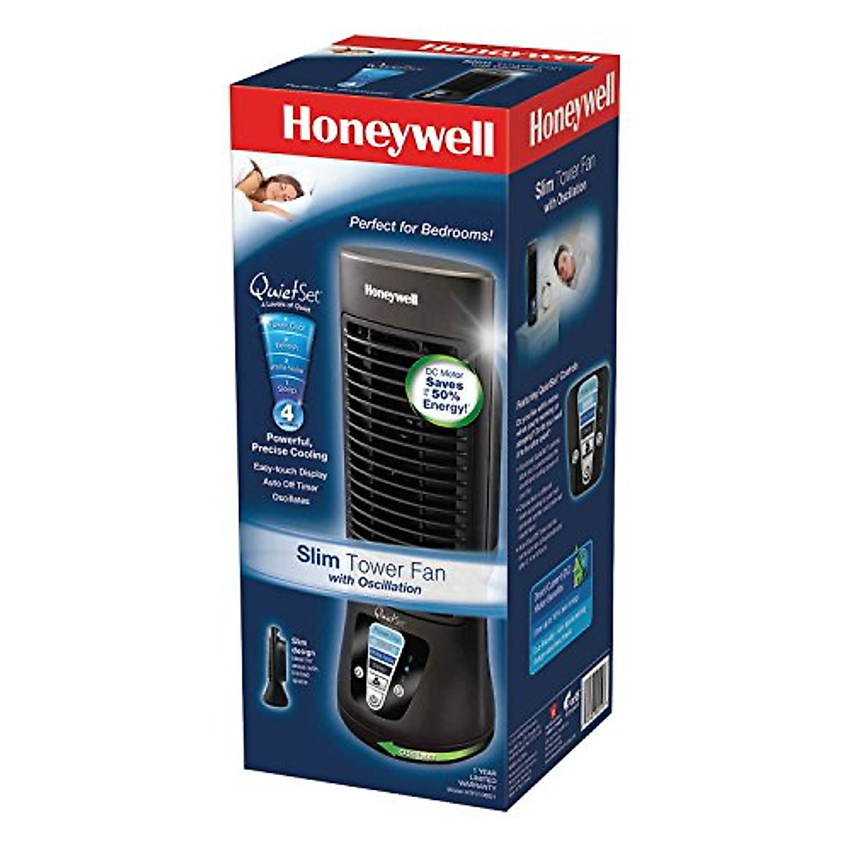 Honeywell HTF210B Quiet Set Personal Table Fan (Renewed)