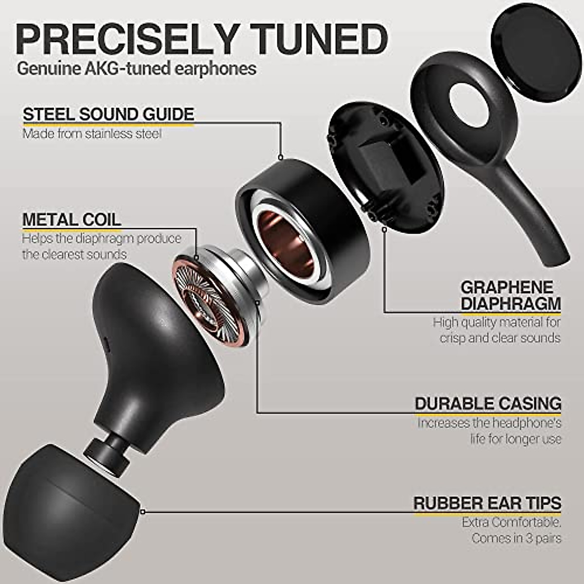 Samsung AKG Earbuds Original 3.5mm in-Ear Earbud Headphones with Remote & Mic for Galaxy A71, A31, Galaxy S10, S10e, Note 10, Note 10+, S10 Plus, S9 - Braided, Includes Velvet Carrying Pouch - Black