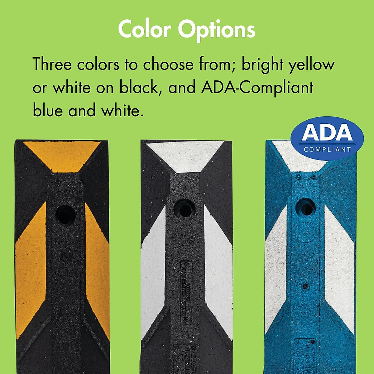 Park-It Recycled Rubber Parking Stop 4'X6"X4" Black/White