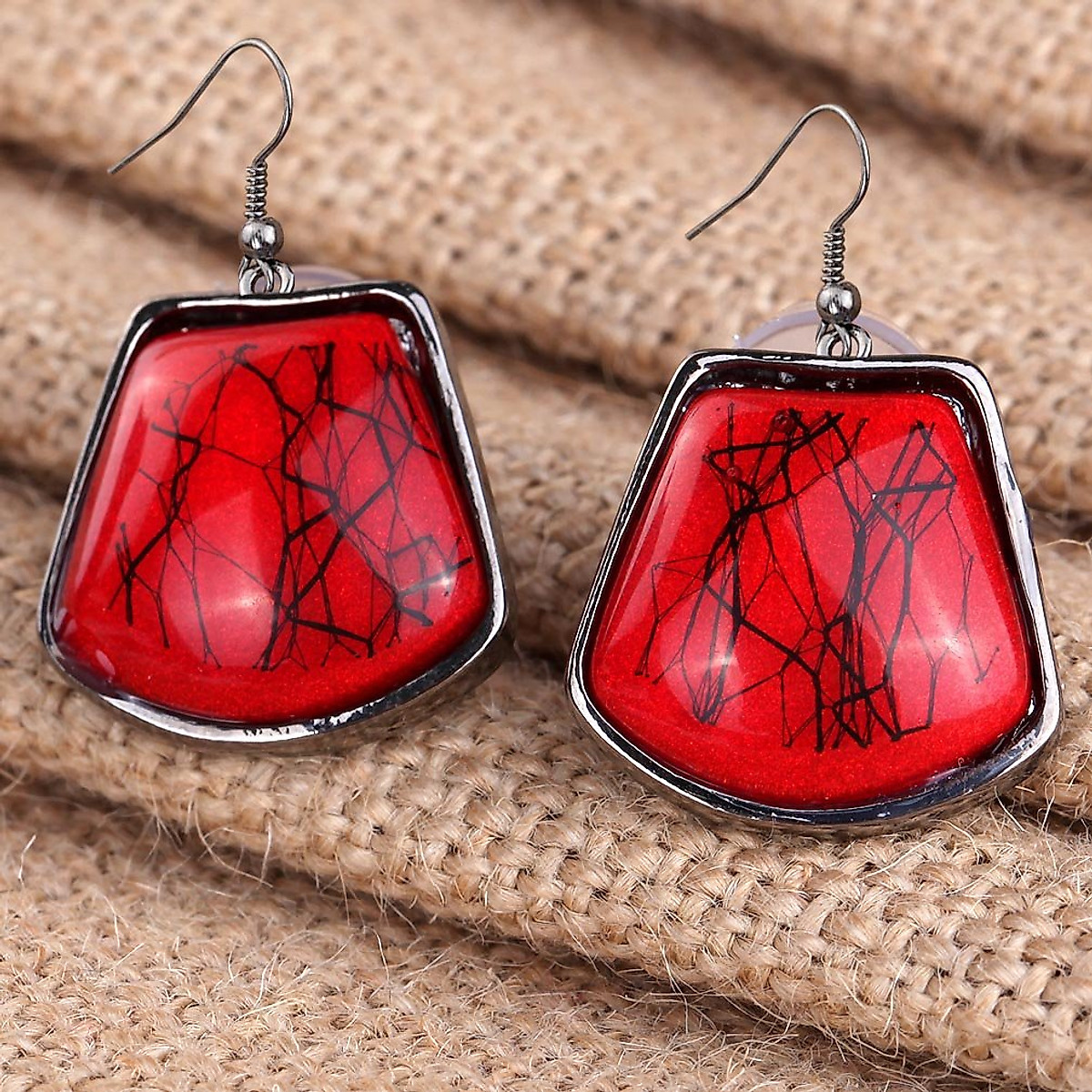 YAZILIND Vintage Ethnic Tibetan Sliver Turquoise Bib Collar Earrings Necklace Jewelry Set Women Gift