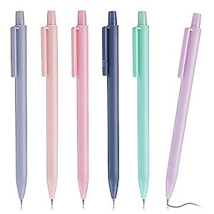 TIESOME 6PCS Pastel Mechanical Pencil Set, Cute Mechanical Pencils 0.5 mm Aesthetic Artist Pencil Set Retractable Pencil Colored Mechanical Pencils for Drawing & Writing for School or Office Supplies