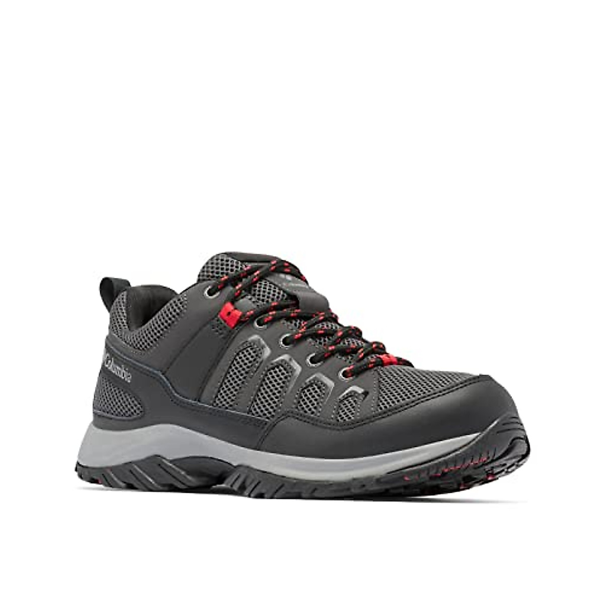 Columbia Men's Granite Trail Waterproof, Shark/Mountain Red, 15