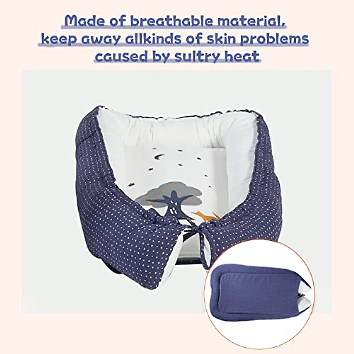 sucarlon Baby Gym Play Mat,Baby Nest Cover,Baby Lounger,Co Sleeper For Baby In Bed,Thick & Plush Play Gym,Thicker Non-Slip Baby Activity Gym,for Ages 1 to 36 Months,Suitable Gift for Nnewborn