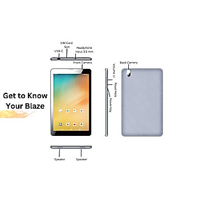 Azpen 8 Inch Unlocked LTE Tablet with Android 12 OS Octa Core CPU 3GB RAM 32GB Storage Dual Cameras IPS HD Display for T-Mobile and AT&T Network