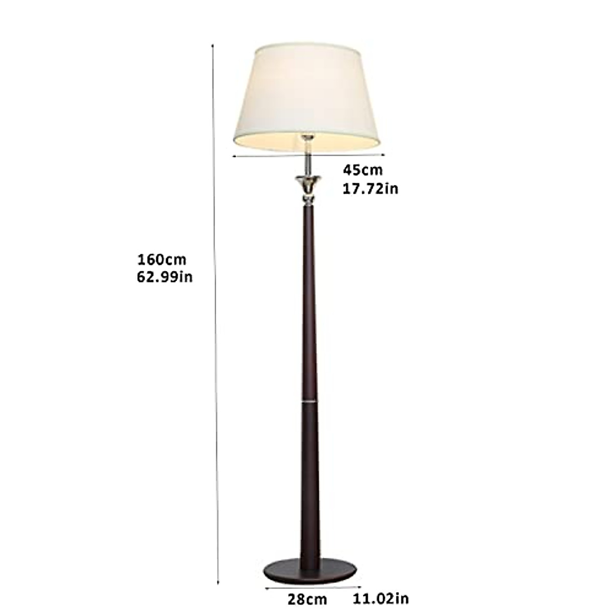 GRFIT Indoor Floor Lamp American Country Floor Lamp Modern Chinese Wood Living Room Bedroom Hotel Lobby Floor Light Luxury LED Table Lamp Standing Reading Lamps