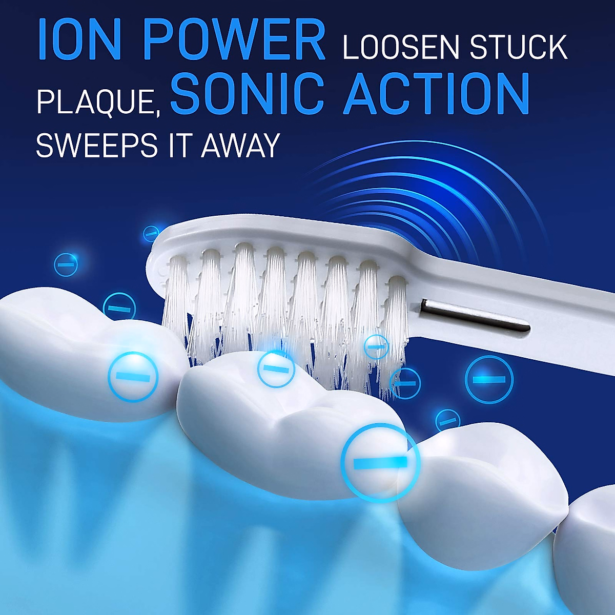 IONPA DP Pearl White Home Premium USB Rechargeable Ionic Power Electric Toothbrush, Brushing Timer, 4 Modes, 2 Soft Extended Filament Brush Heads Made in Japan, by IONIC KISS YOU, hyG, DP-111PW