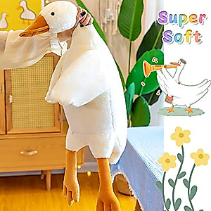 CottonStar Goose Stuffed Animal 20 Inch Cute Duck Plush Toy, Goose Plush Soft Swan Hugging Pillow, Gift for Kids and Friends, White