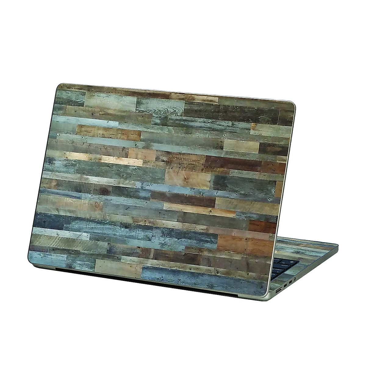 MightySkins Skin Compatible with Apple MacBook Air 13.6” M2 (2022) - Gray Wood | Protective, Durable, and Unique Vinyl Decal wrap Cover | Easy to Apply, Remove, and Change Styles | Made in The USA