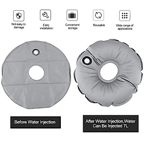 Mumusuki Umbrella Flag Base Weight Bag Filled with Water or Sand Beach Sea Portable Foldable Round Outdoor