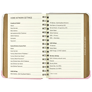 Tree of Hearts Internet Address & Password Logbook (removable cover band for security)