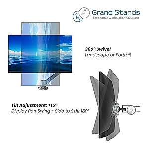 Grand Stands ACE20 Ergonomic Monitor Arm (Black)