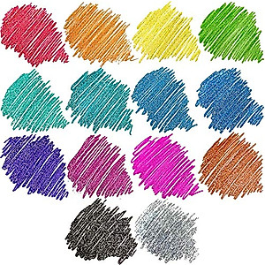 ARTEZA Glitter Gel Pens with Triangular Grip, 14 Colors - 0.8-1.0 mm Tips, Bright and Vivid Ink, Art Supplies for Scrapbooking, Doodling, & Journaling