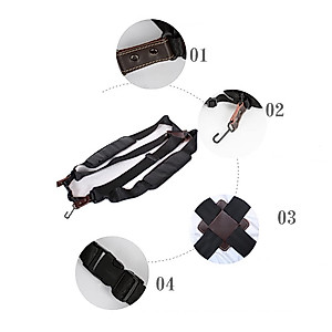 Padded Djembe Shoulder Strap Adjustable African Hand Drum Sling Belt Comfort Shoulder Harness Percussion Accessories Black
