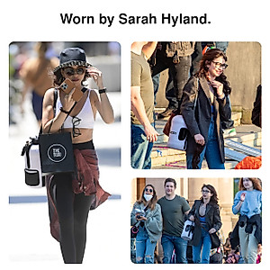 Hydro Gallon® - 1 Gallon Water Bottle Jug with Insulated Sleeve and Straw Lid, Handle, Motivational Time Marker, Pocket, Shoulder Strap. Leakproof BPA free Large Big Bottle. 128oz (White)