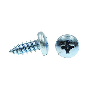 Prime-Line 9020120 Sheet Metal Screw, Self-Tapping, Pan Head Phillips, #10 X 1/2 in, Zinc Plated Steel, Pack of 100