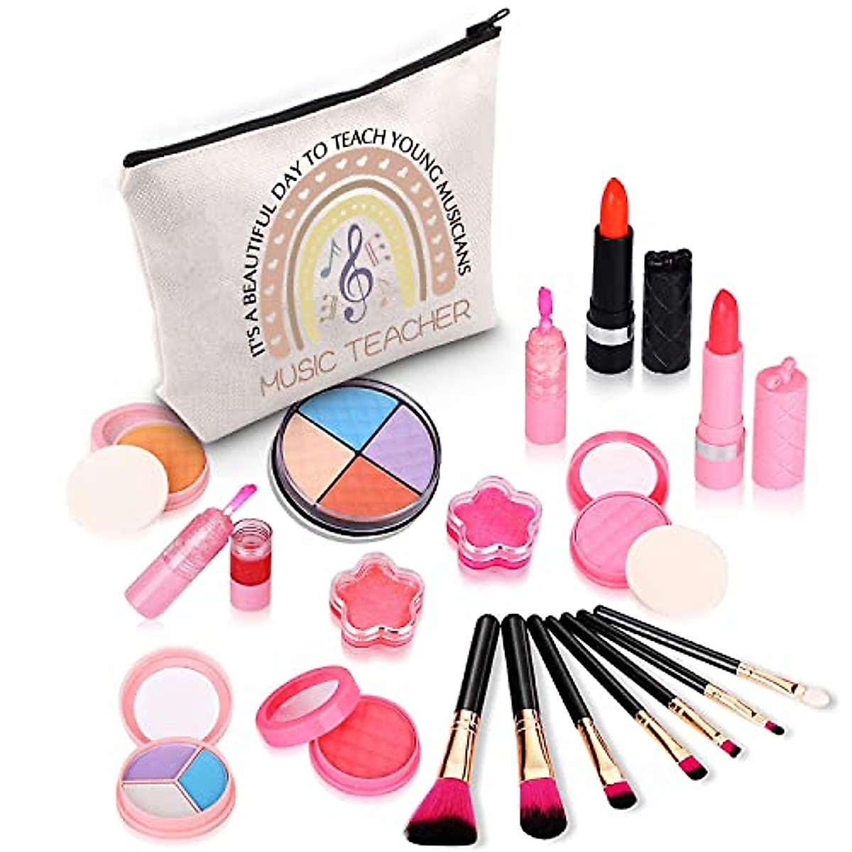 ZJXHPO Music Teacher Cosmetic Bag It’s A Beautiful Day To Teach Young Musicians Music Teacher Makeup Bag With Zipper Music Teacher Inspired Gifts (Music Teacher)