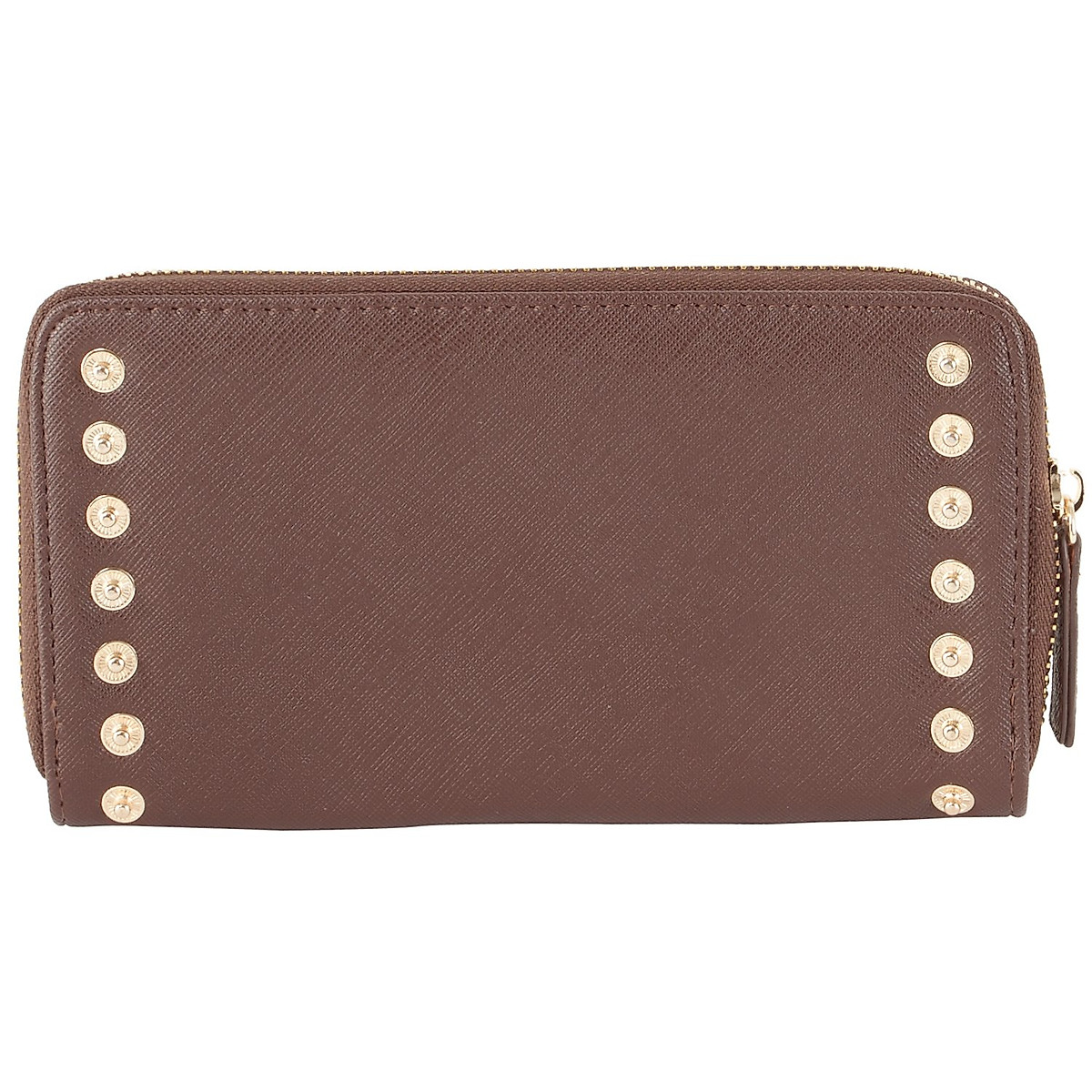 Joe's Jeans Casanova Zip Around Wallet With Studs - Brown