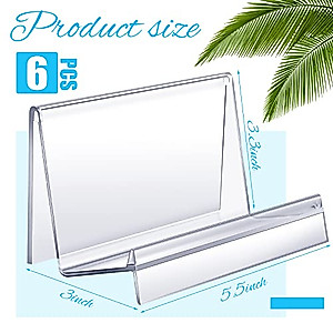 Purse Display Stand Clear Acrylic Wallet Display Stand Holder Purse Jewelry Stand Handbag Display Stand Acrylic Purse Organizer for Bag Phone Cards Cosmetic Store Business, 5.5 x 3.3 x 3 Inch (6 Pcs)