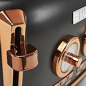 Haden 75083 DORSET 4 Slice Toaster, Wide Slot with Removable Crumb Tray and Settings, Black/Copper