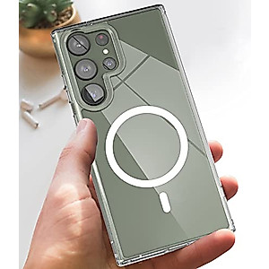 Encased Magnetic Belt Case Set Designed for Samsung Galaxy S23 Ultra with Holster Clip - Compatible with MagSafe (Clear) (S23 Ultra 6.8-inch 2023)