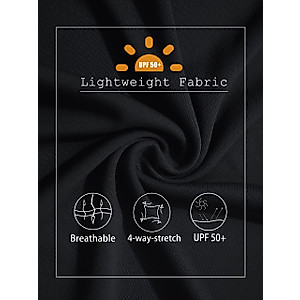 UV Shirts for Women Long Sleeve Shirts for Women Running Shirts Summer Shirt Hiking Shirts Women Sun Protection Shirts Fishing Shirts Black