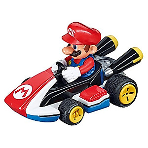 Carrera GO!!! 63503 Official Licensed Mario Kart Battery Operated 1:43 Scale Slot Car Racing Toy Track Set with Jump Ramp Featuring Mario and Luigi for Kids Ages 5 Years and Up