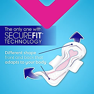 Saba Ultra Invisible Ultra Thin Pads with Wings, 108 Count (6 Packs of 18)