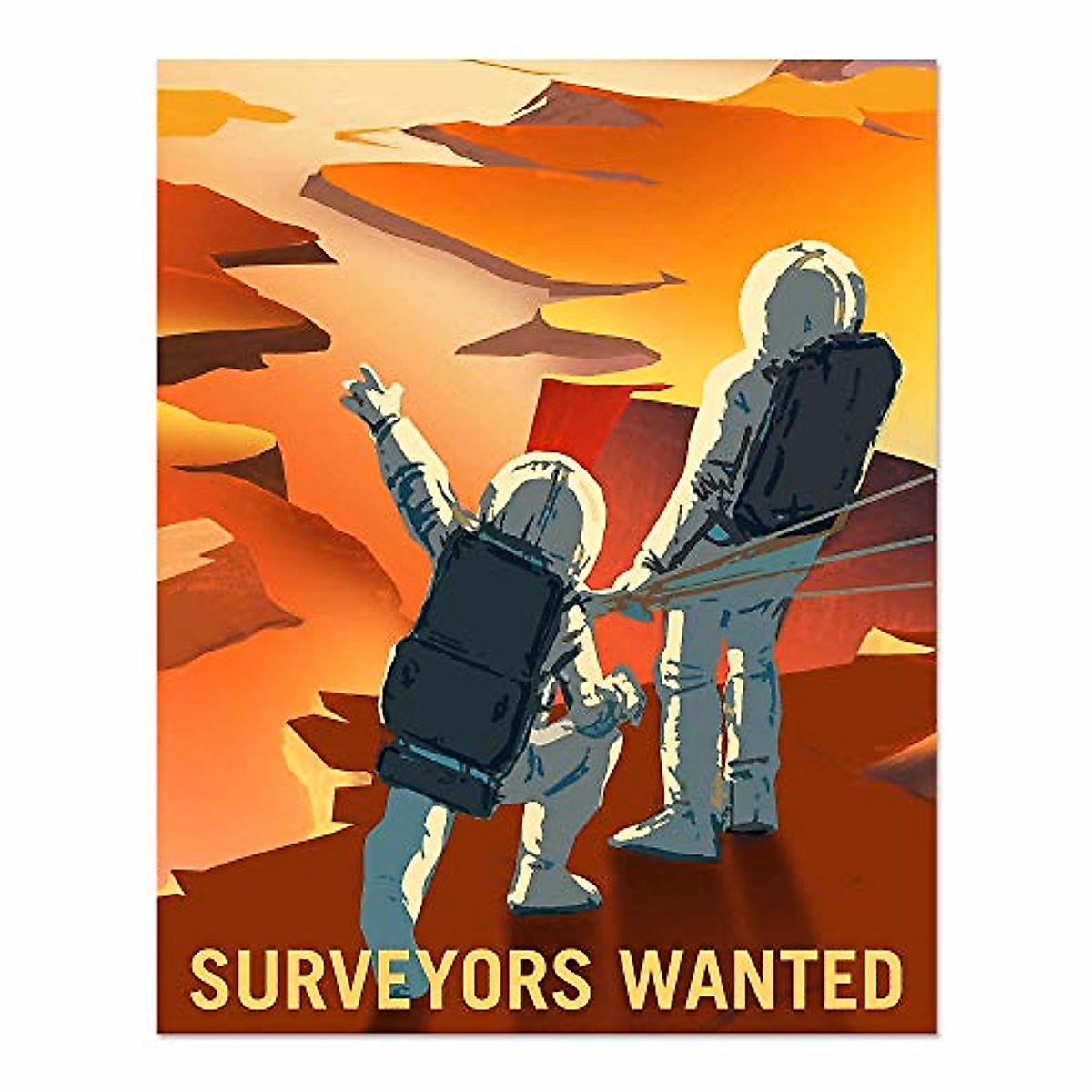 NASA Mars Recruitment Space Wall Decor - Set of five 8x10 Glossy Prints - Perfect Future Planet Travel Room Art Posters