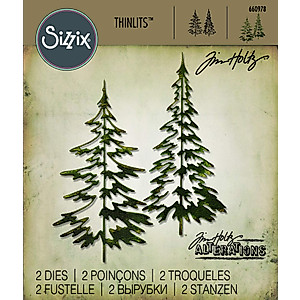Sizzix 660978 Thinlits Die Set, Woodlands by Tim Holtz, 2/pack