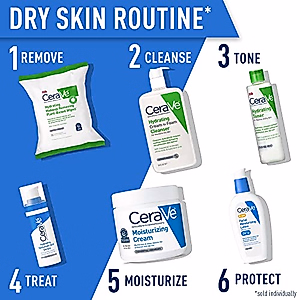 CeraVe Hydrating Cream-to-Foam Cleanser | Hydrating Makeup Remover and Face Wash With Hyaluronic Acid | Fragrance Free Non-Comedogenic | 19 Fluid Ounce