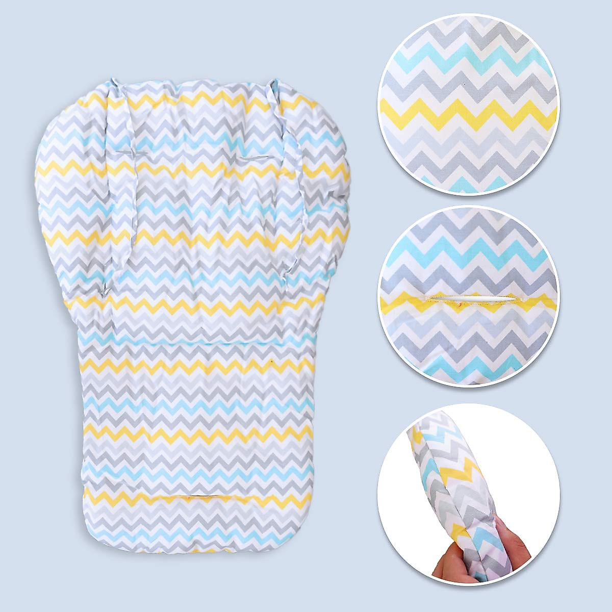 High Chair Cushion, High Chair Pad/seat Cushion/Baby High Chair Cushion,Soft and Comfortable,Light and Breathable,Make The Baby More Comfortable(Color Wavy Stripes)