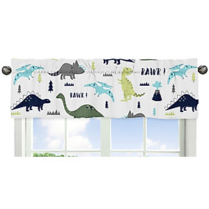 Navy Blue and Green Modern Dinosaur Baby Boys or Girls 11 Piece Crib Bedding Set