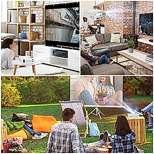 Projector Portable 5G WiFi Video-Projector [2022 Upgraded] Movie Projector Mini projectors 8000:1Contrast 9000Lumen Compatible with Full HD 1080P iPhone,Android,FireStick,AV,VGA,HDMI,USB,TF ‎T5-W800P