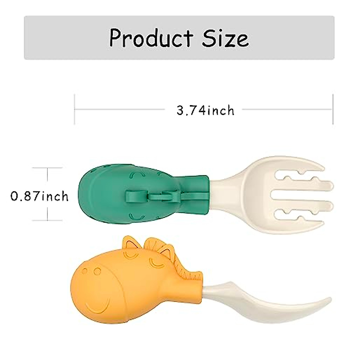 6 Pack Baby Spoons and Forks, Baby Led Weaning Supplies, Baby Utensils Self Feeding, BPA-Free & Phthalate-Free for Baby & Toddler