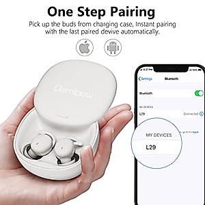 Wireless Earbuds for Sleeping, Smaller and Lighter Ultra-Soft Comfortable in-Ear Headphones Noise Blocking Designed for Sleep, Insomnia, Side Sleeper, Snoring, Air Travel, Meditation, Relaxation
