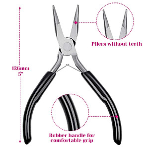 Jewelry Pliers, Cridoz Beading Pliers Set with Needle Nose Pliers, Round Nose Pliers and Wire Cutter for Jewelry Making Beading Repair Supplies and Crafting (set of 3)