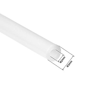 uxcell PTFE Tube 4.9Ft - ID 2mm x OD 3mm Fit Filament 1.75 for 3D Printer White