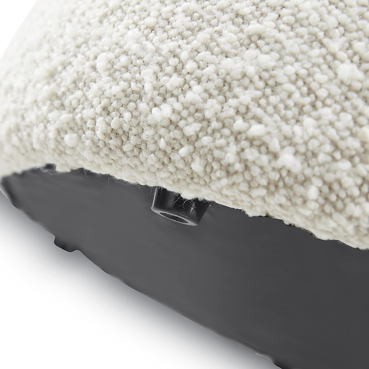POLY & BARK Basel Ottoman, Crema White Boucle