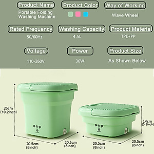 11L Small Foldable Portable Mini Washing Machine; RV, Camping, Travel Must Have Outdoor Products can Wash Small Clothes (Color : Blue)