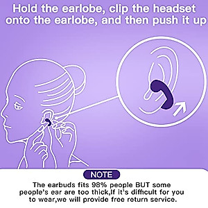 Wireless Ear Clip Bone Conduction Headphones Head Set Earclip Bone Conduction Earbuds Headset Earphones Bone Conducting Open Ear Headphones Clip On Open Ear Earbuds