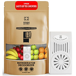 Kiwi Wellness Refrigerator Deodorizer and Odor Absorber, Eliminates Odors in Refrigerators & Freezers. Keeps your Produce Fresh (3 PACK).