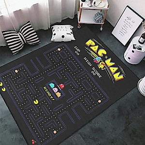 Cute Arcade Video Game Area Rug Non-Slip Carpets Floor Mat for Bedroom Living Room Home Decoration 5.2'x7.5'