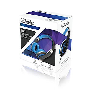 ELECDER Kids Headphones i41 Headphones for Kids Children Girls Boys s Foldable Adjustable On Ear Headphones with 3.5mm Jack for Cellphones Computer Kindle School Black&Blue,